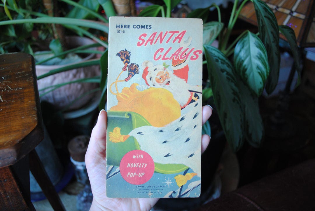 1952 Here Comes Santa Claus Pop-up Book - Children's Book - Samuel Lowe ...