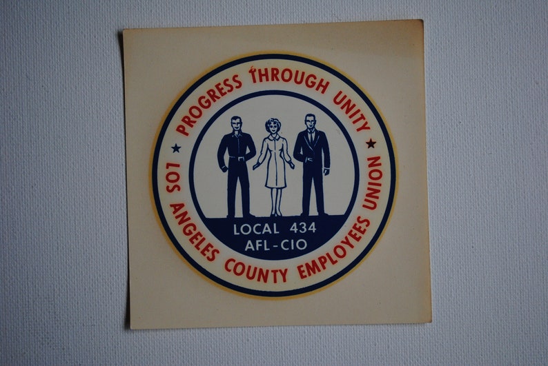 Vintage Local 434 AFL CIO Union Decal Progress Through Unity | Etsy