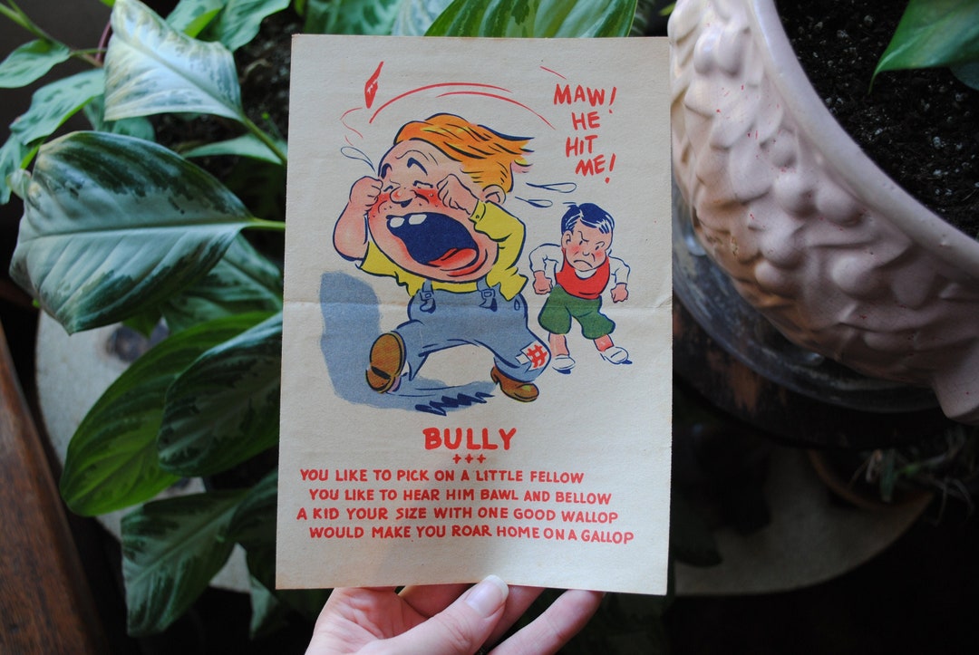 1920's Bully Vinegar Valentine Card - Insult Cards - Sarcastic Greeting ...