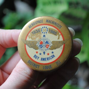 Vintage District Lodge 751 Union Button Aerospace Machinists - Etsy