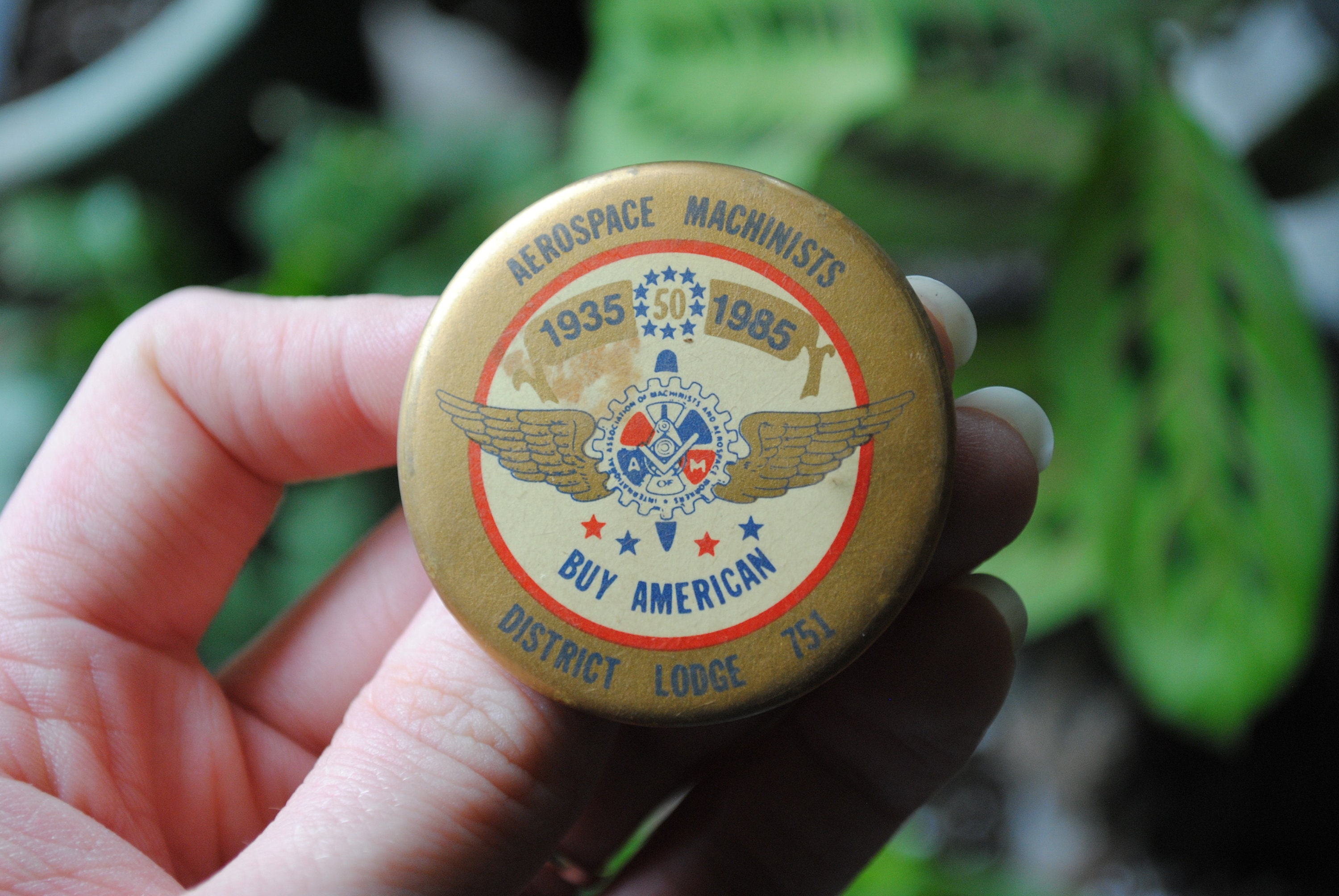 Vintage District Lodge 751 Union Button Aerospace Machinists - Etsy