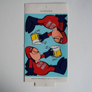 Vintage 1973 Bud Man Budweiser Advertising Stand up - Table Tent - Two ...