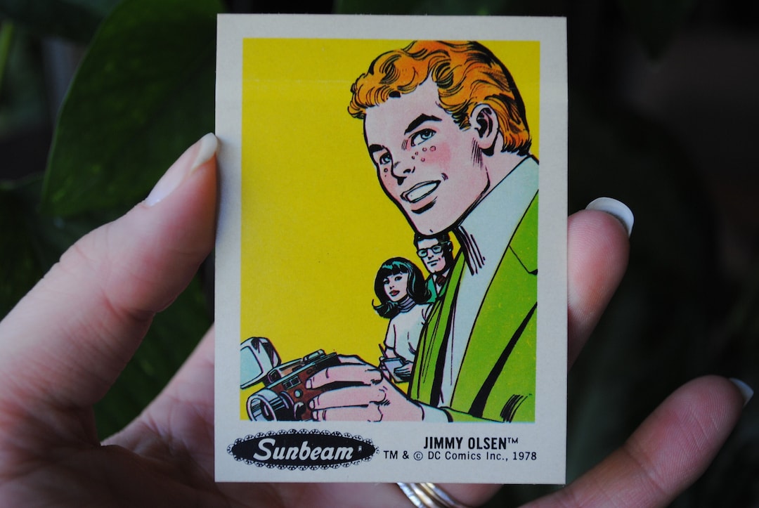 1978 Jimmy Olson Sticker DC Comics Superman Sunbeam Number 6 of 30 ...