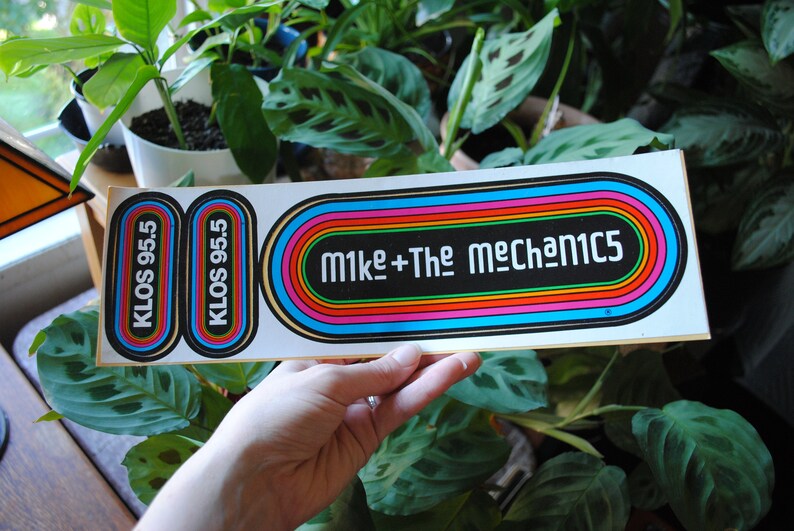Vintage Mike + the Mechanics KLOS 95.5 Radio Concert Bumper Sticker ...