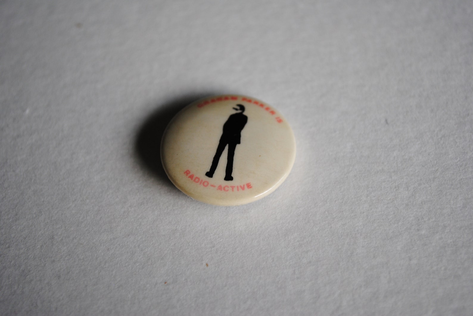 Vintage Graham Parker is Radioactive Pin Back Button - Rock New Wave ...