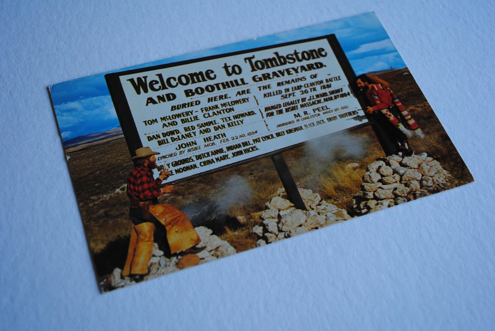 1960's Tombstone Arizona Postcard - Welcome to Tombstone and Boothill ...