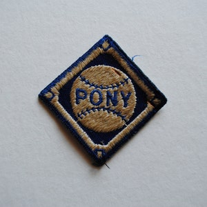 Vintage Pony Baseball Patch Blue and White Embroidered Patch - Etsy