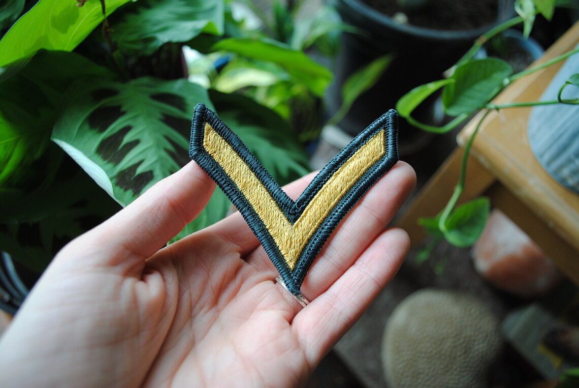Vintage US Army Private Second Class Rank Patch PV2 Green - Etsy