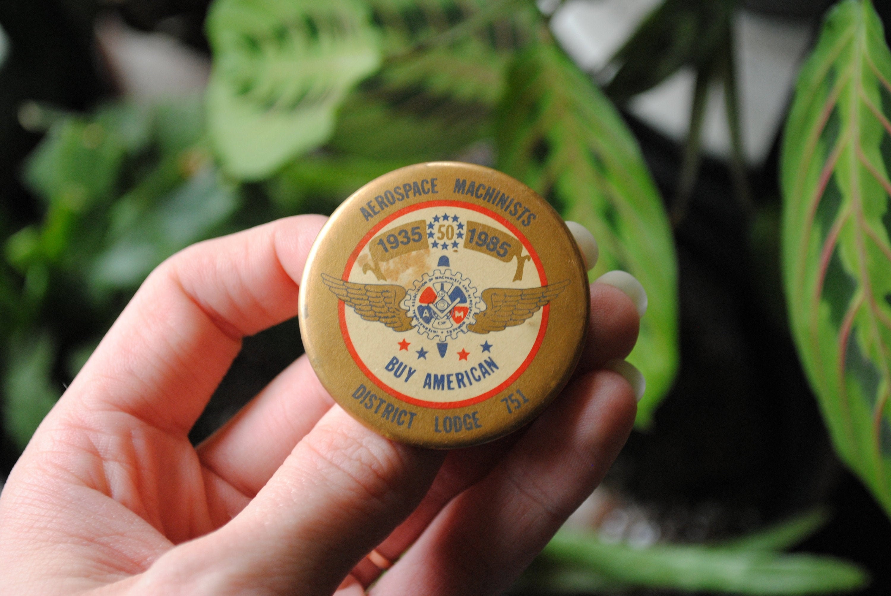 Vintage District Lodge 751 Union Button Aerospace Machinists - Etsy