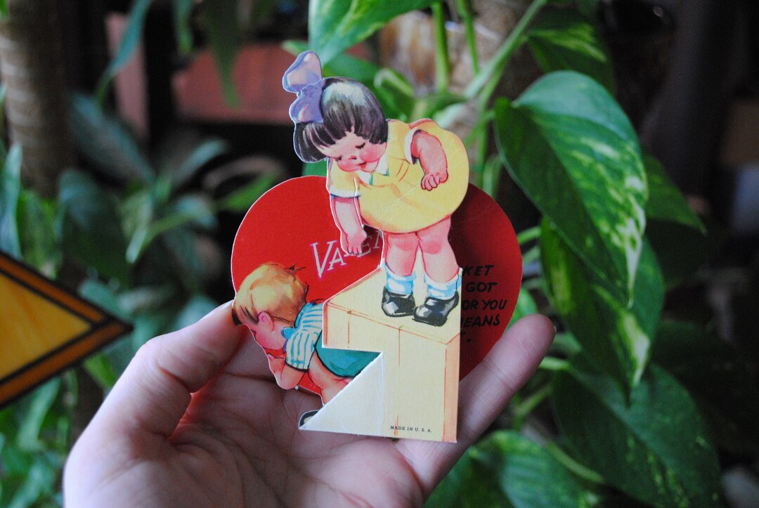 1950's in My Pocket I Have Got A Note Valentine - Girl and Boy - Made ...