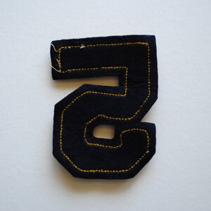Vintage 5 Patch - Letterman's Jacket Patch - Black and Gold - Chenille ...