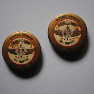 Vintage District Lodge 751 Union Button Aerospace Machinists - Etsy