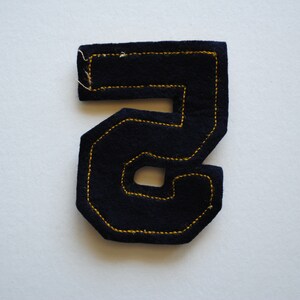 Vintage 5 Patch - Letterman's Jacket Patch - Black and Gold - Chenille ...