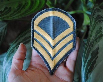 Vintage US Army Private Second Class Rank Patch PV2 Green and Yellow ...