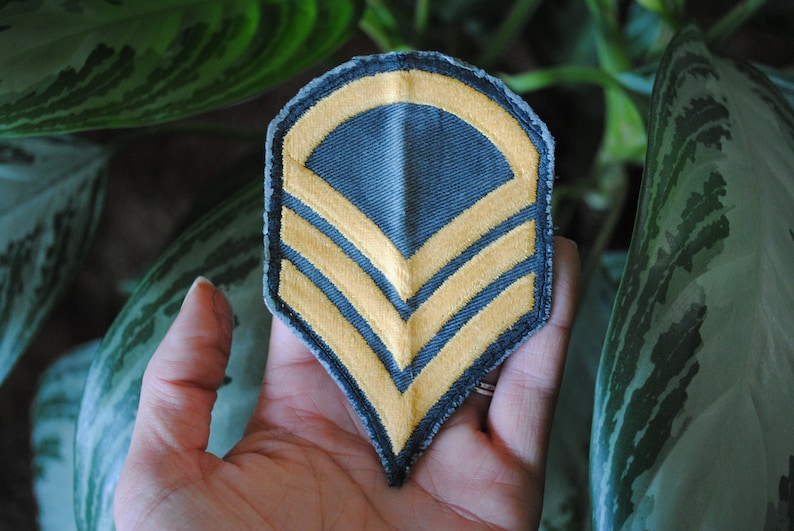 Vintage US Army Staff Sergeant Rank Patch - SSG - Green and Yellow ...