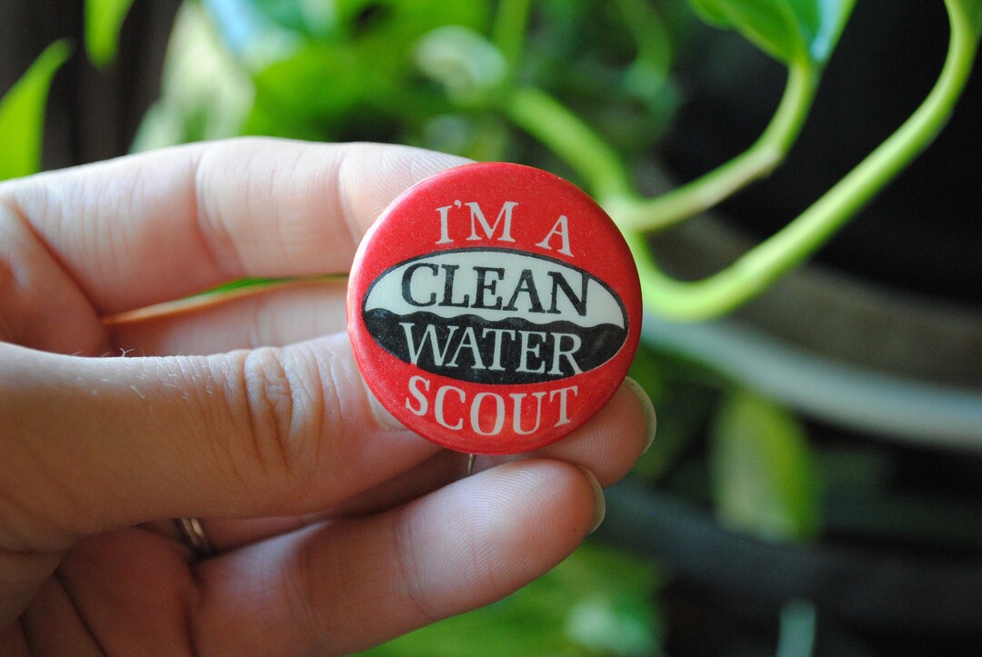 Vintage I'm A Clean Water Scout Pin Back Button Boy - Etsy