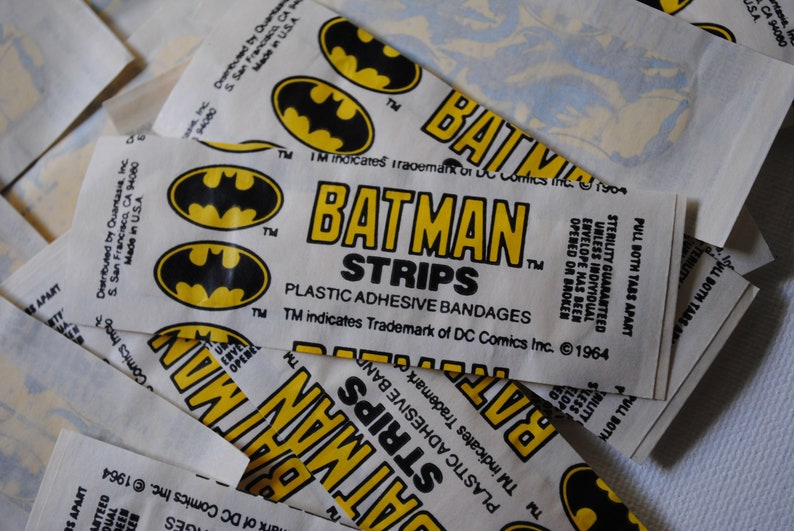 Pair of Vintage Batman Strips Plastic Adhesive Bandages | Etsy