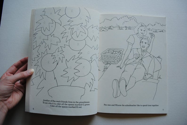 1988 Big Top Pee Wee Vintage Coloring Book - A Color and Fun Book - Pee ...