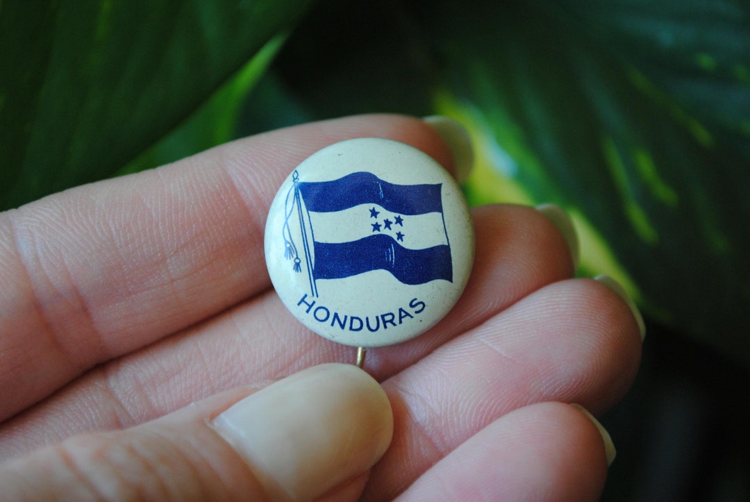 Vintage Honduras Flag Pin Back Button - Flags of the World Pinback ...