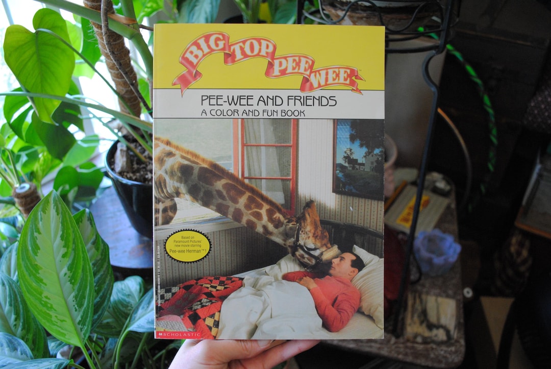 1988 Big Top Pee Wee Vintage Coloring Book - A Color and Fun Book - Pee ...