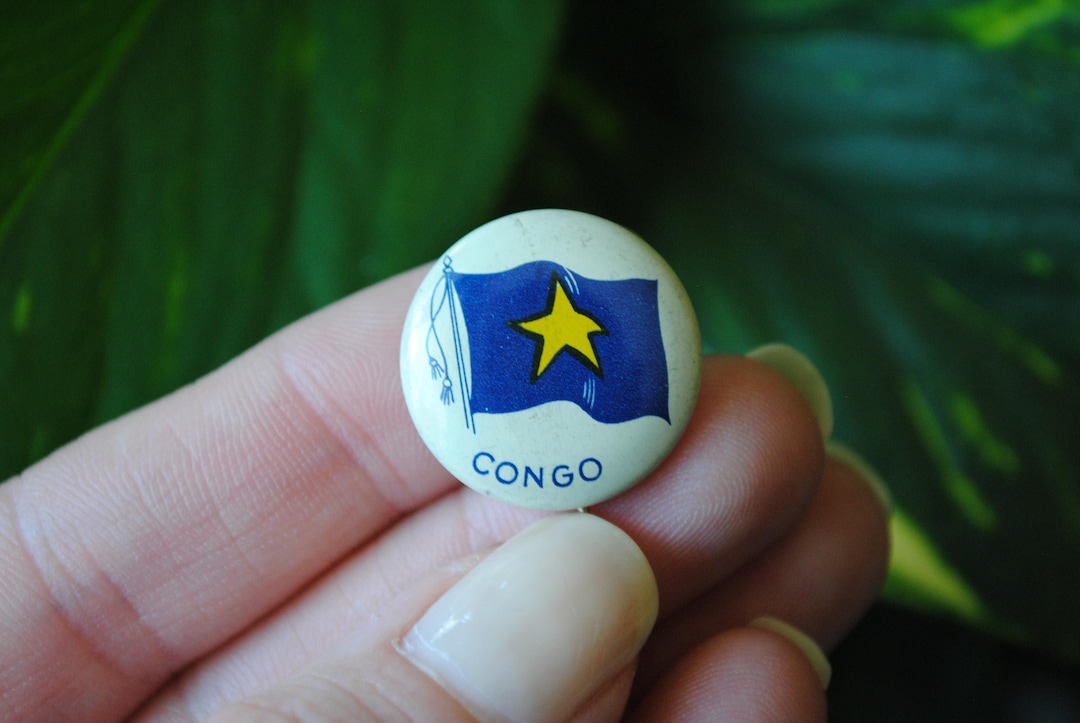 Vintage Congo Flag Pin Back Button - Flags of the World Pinback - Lapel ...