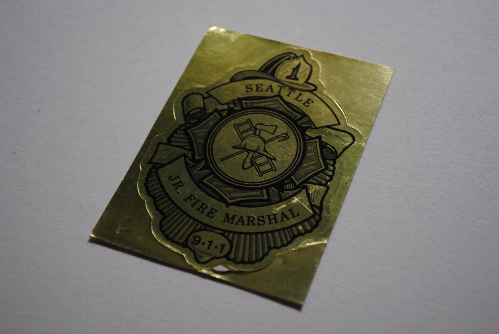 Vintage Seattle Junior Fire Marshal Sticker Decal - Etsy