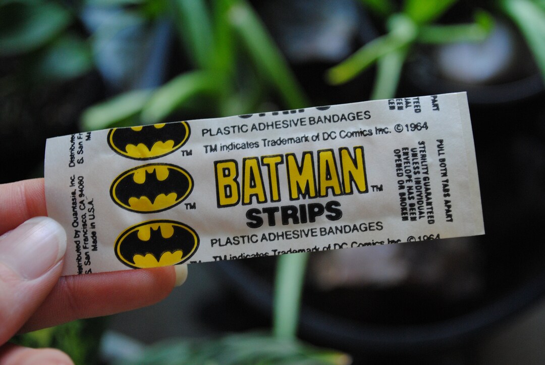 Pair of Vintage Batman Strips Plastic Adhesive Bandages Vintage Comic ...