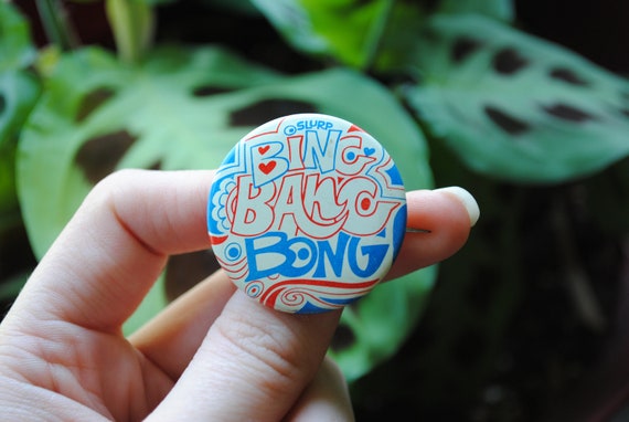 1960's Slurpee Bing Bang Bong Pin Back Button - Pinba… - Gem