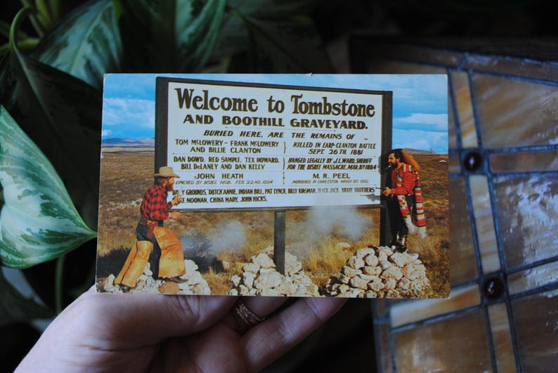 1960's Tombstone Arizona Postcard - Welcome to Tombstone and Boothill ...