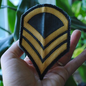Vintage US Army Staff Sergeant Rank Patch - SSG - Green and Yellow ...
