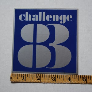 Vintage Challenge 83 Sticker - Decal - on Scotchcal Brand Film - Etsy