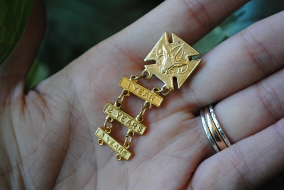 1970's Scouting Attendance Pin - Three Years Perfect … - Gem