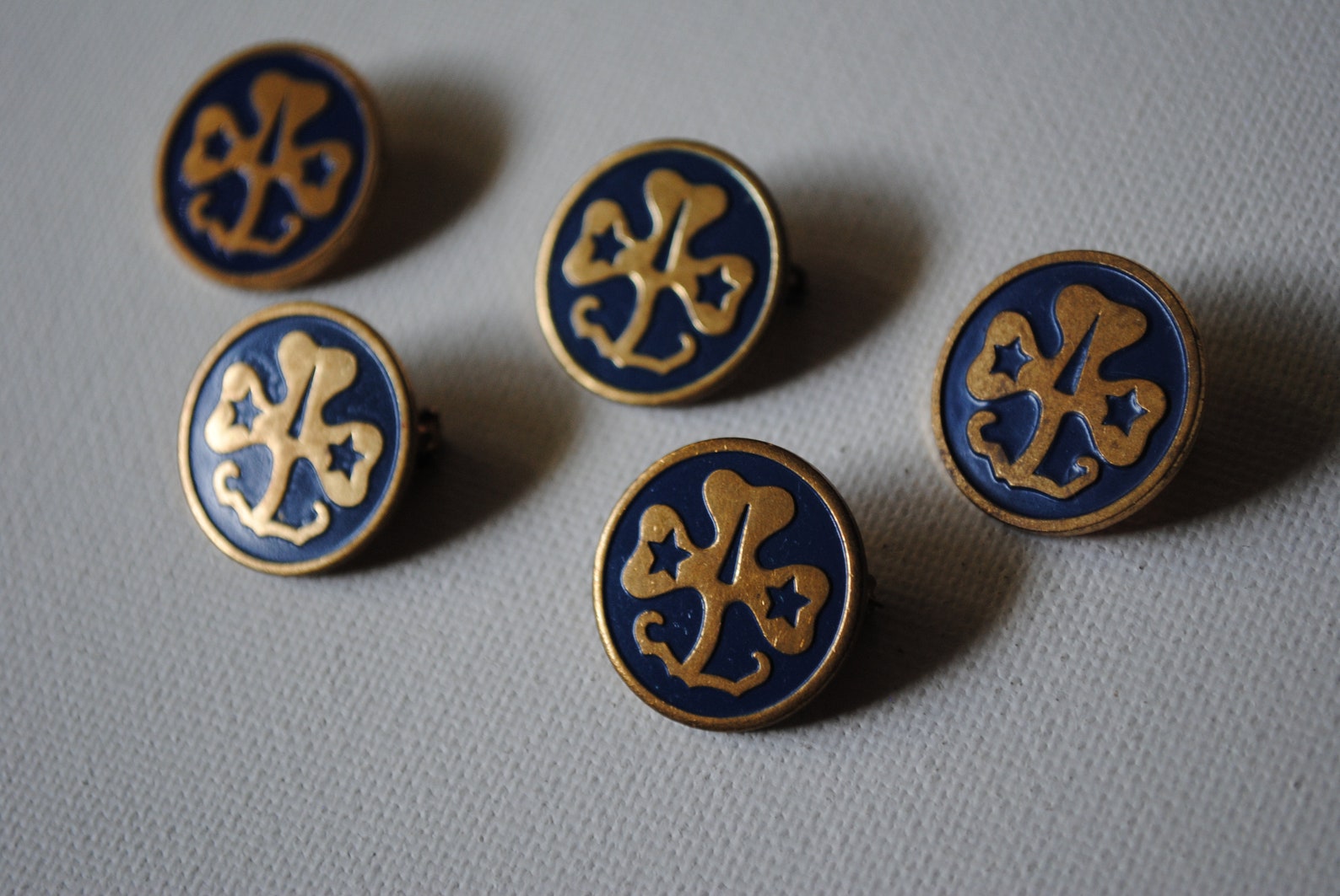 Vintage Girl Scouts WAGGGS World Pin - Trefoil Pinback - World ...