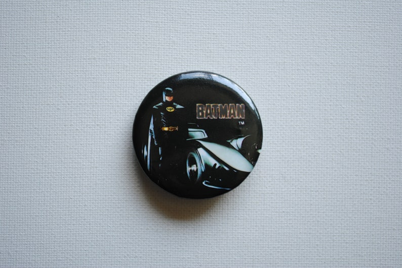 1989 Batman With Batmobile Button DC Comics Inc Michael | Etsy