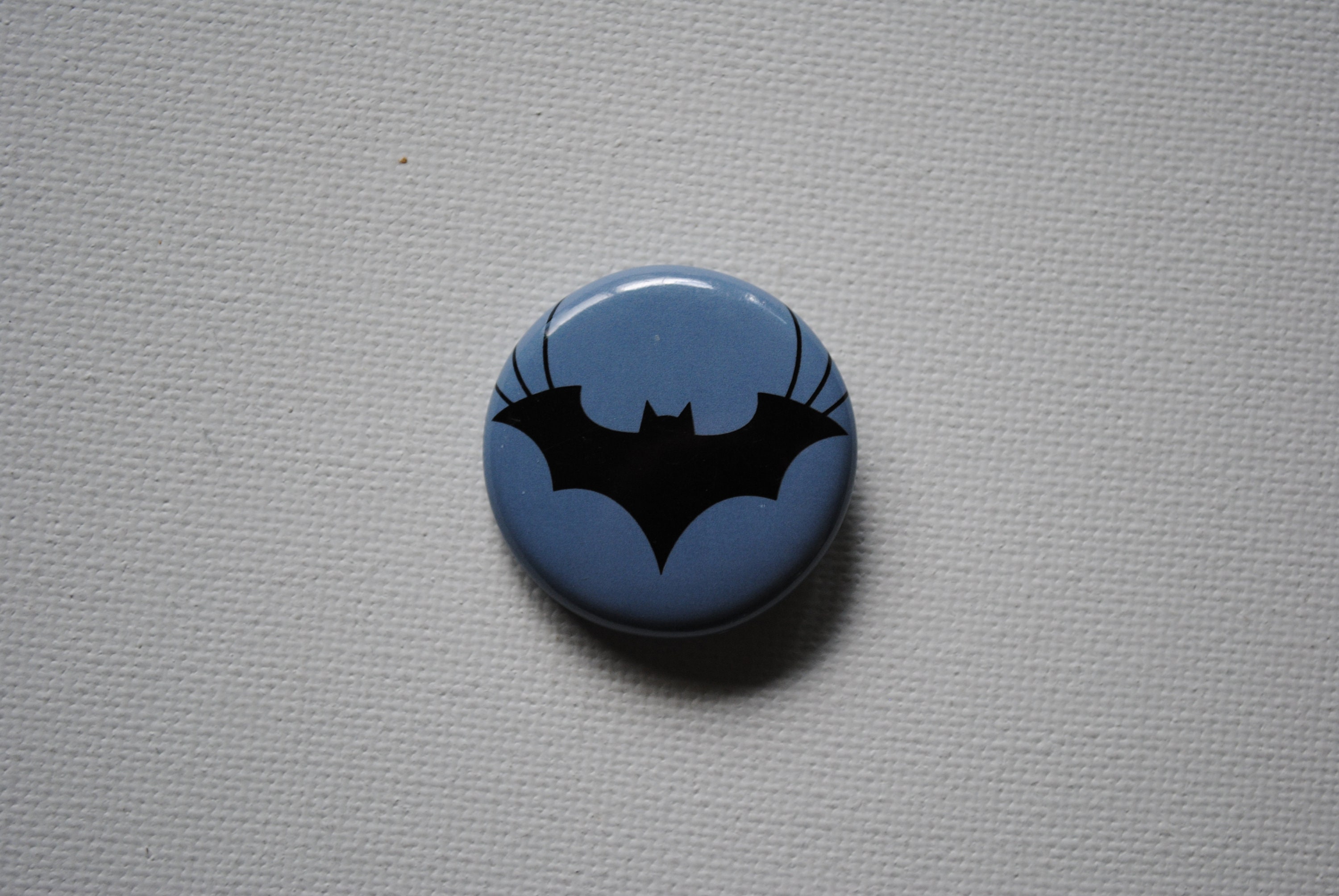 Vintage Batman Batsignal Button DC Comics Blue and Black - Etsy