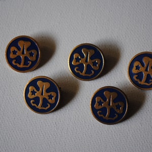 Vintage Girl Scouts WAGGGS World Pin - Trefoil Pinback - World Badge ...