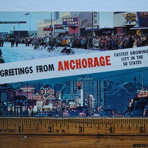 Vintage Greetings From Anchorage Postcard - Alaska Souvenir - Split ...