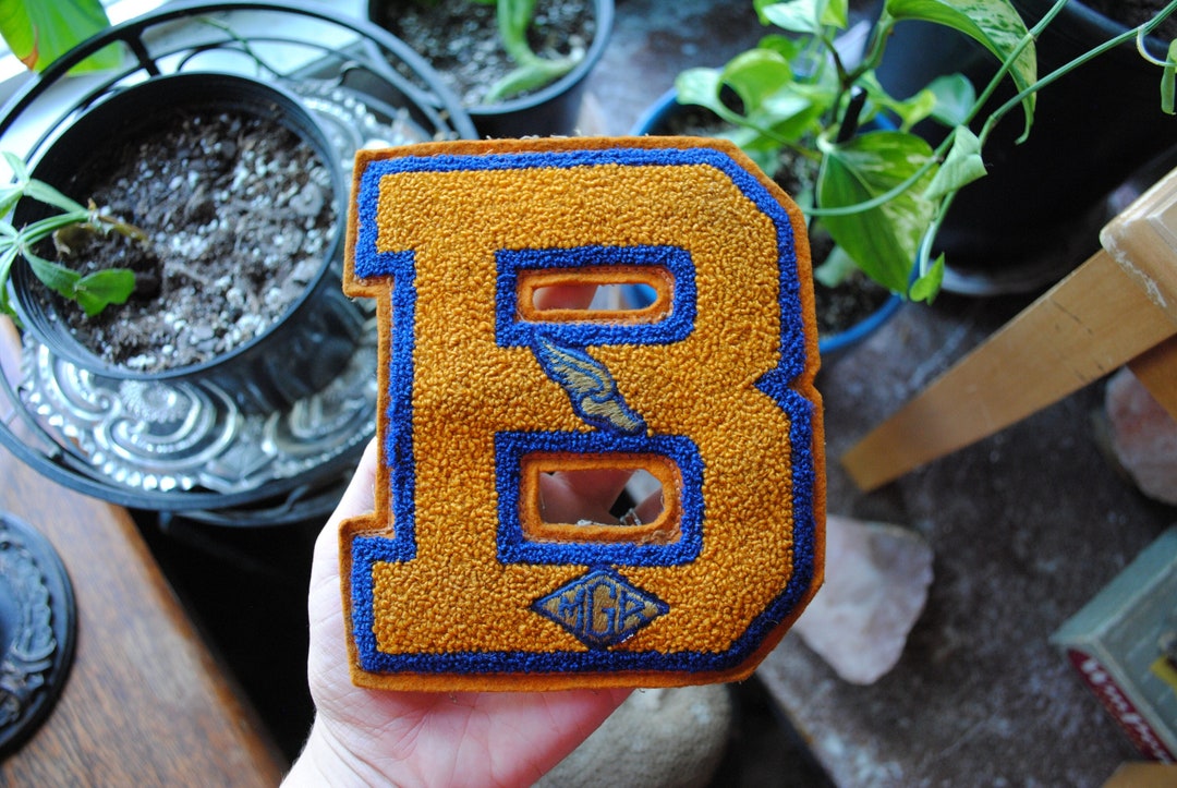 Vintage B Patch Letterman's Jacket Patch Winged Shoe and Manager ...