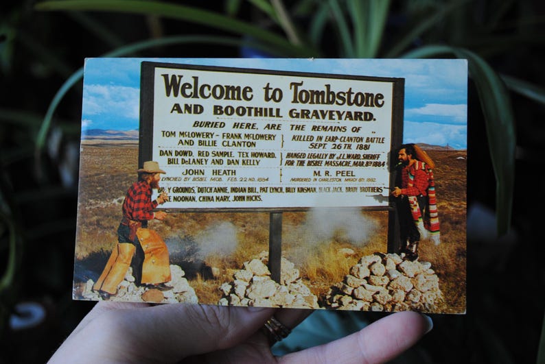 1960's Tombstone Arizona Postcard - Welcome to Tombstone and Boothill ...
