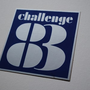 Vintage Challenge 83 Sticker - Decal - on Scotchcal Brand Film - Etsy