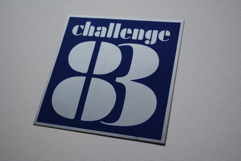 Vintage Challenge 83 Sticker - Decal - on Scotchcal Brand Film - Etsy
