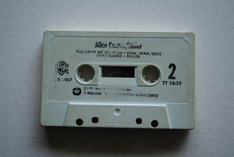 Original 1971 Alice Cooper Killer Cassette Tape - Warner Bros Records ...
