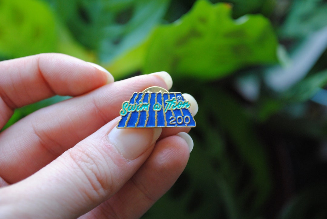 Vintage Swim A Thon Pin - 200 - Enamel Lapel Pin - Swimming - Swim Team ...