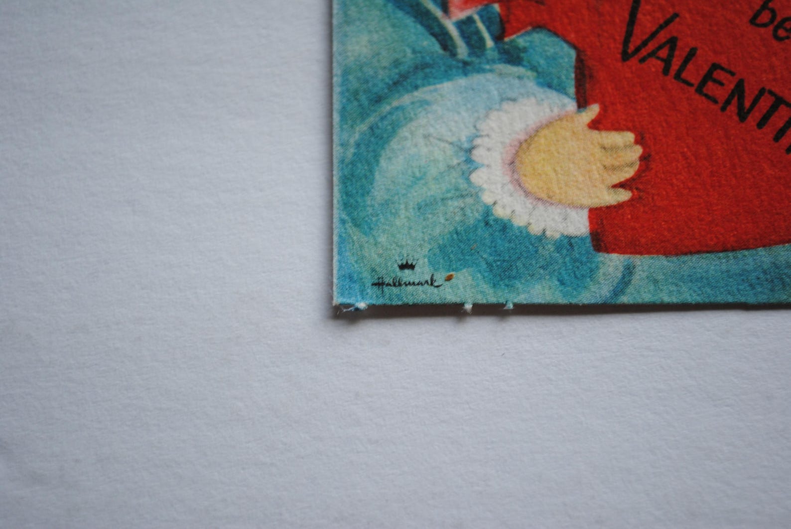 1970's Please Say You'll Be My Valentine - Rosy Cheeks Girl With Blue ...