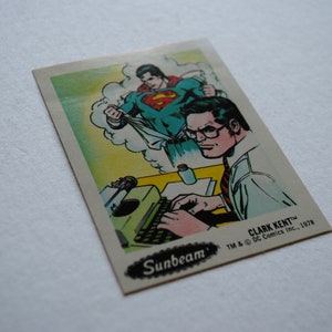 1978 Clark Kent Sticker DC Comics Sunbeam Number 3 of 30 Arnold Harris ...