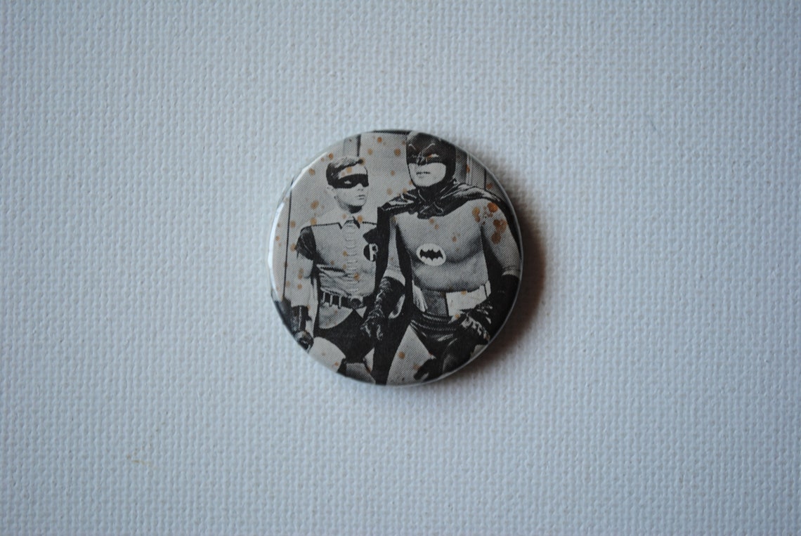 Vintage Batman and Robin Button Batman 1966 TV Show Adam - Etsy