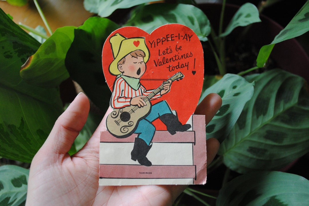 1940's Yippee-I-Ay Let's Be Valentines Today Valentine - Yodeling ...