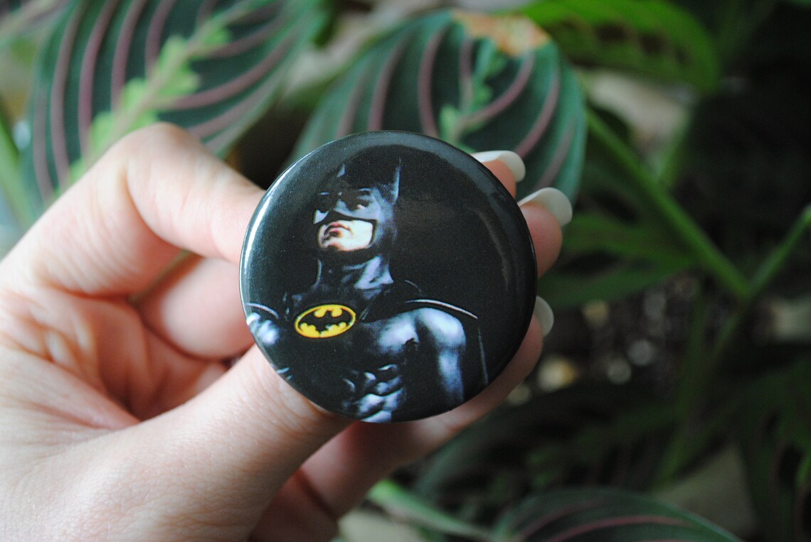 1989 Batman Button DC Comics Inc Michael Keaton Tim | Etsy