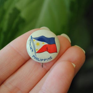 Vintage Philippine Flag Pin Back Button - Flags of the World Pinback ...