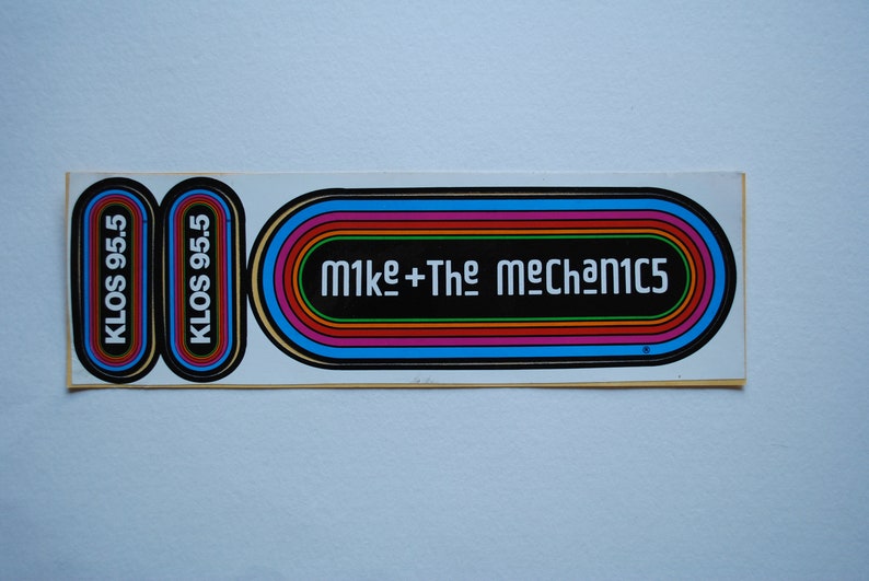 Vintage Mike + the Mechanics KLOS 95.5 Radio Concert Bumper Sticker ...